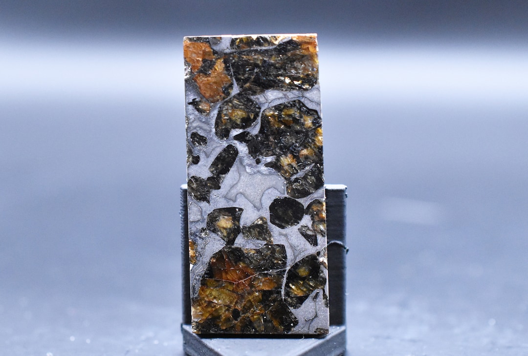 Real Meteorite Seymchan, Pallasite Slice, Polished Etched Slice Gift ...
