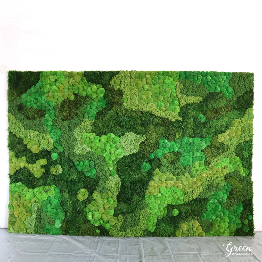 Custom Mixed Moss Green Wall - Preserved Moss | Green Wallscapes - Etsy