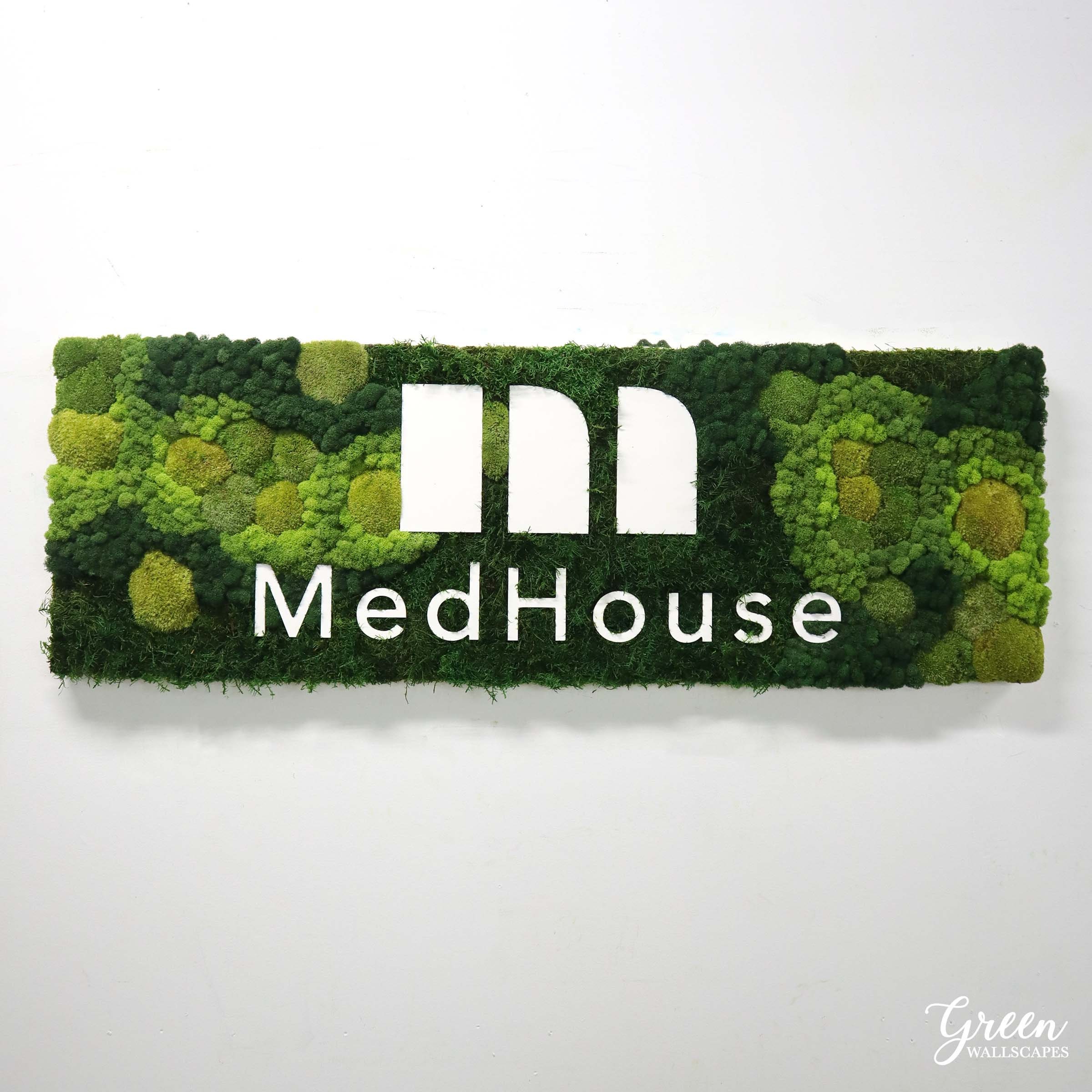 Custom Moss Logo for Spa | Green Wallscapes | Moss Logo | Custom Moss ...