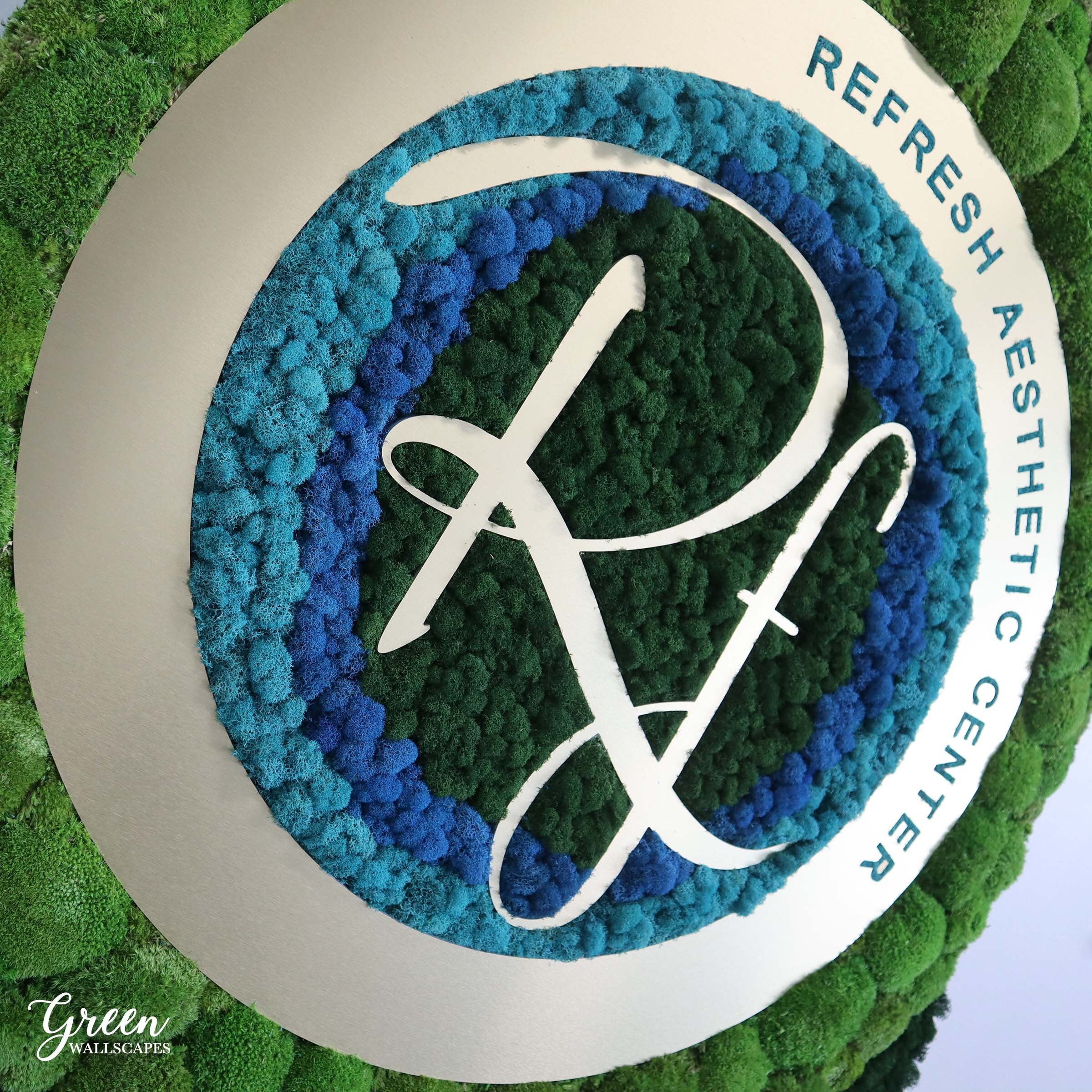 Custom Moss Logo for Spa | Green Wallscapes | Moss Logo | Custom Moss ...