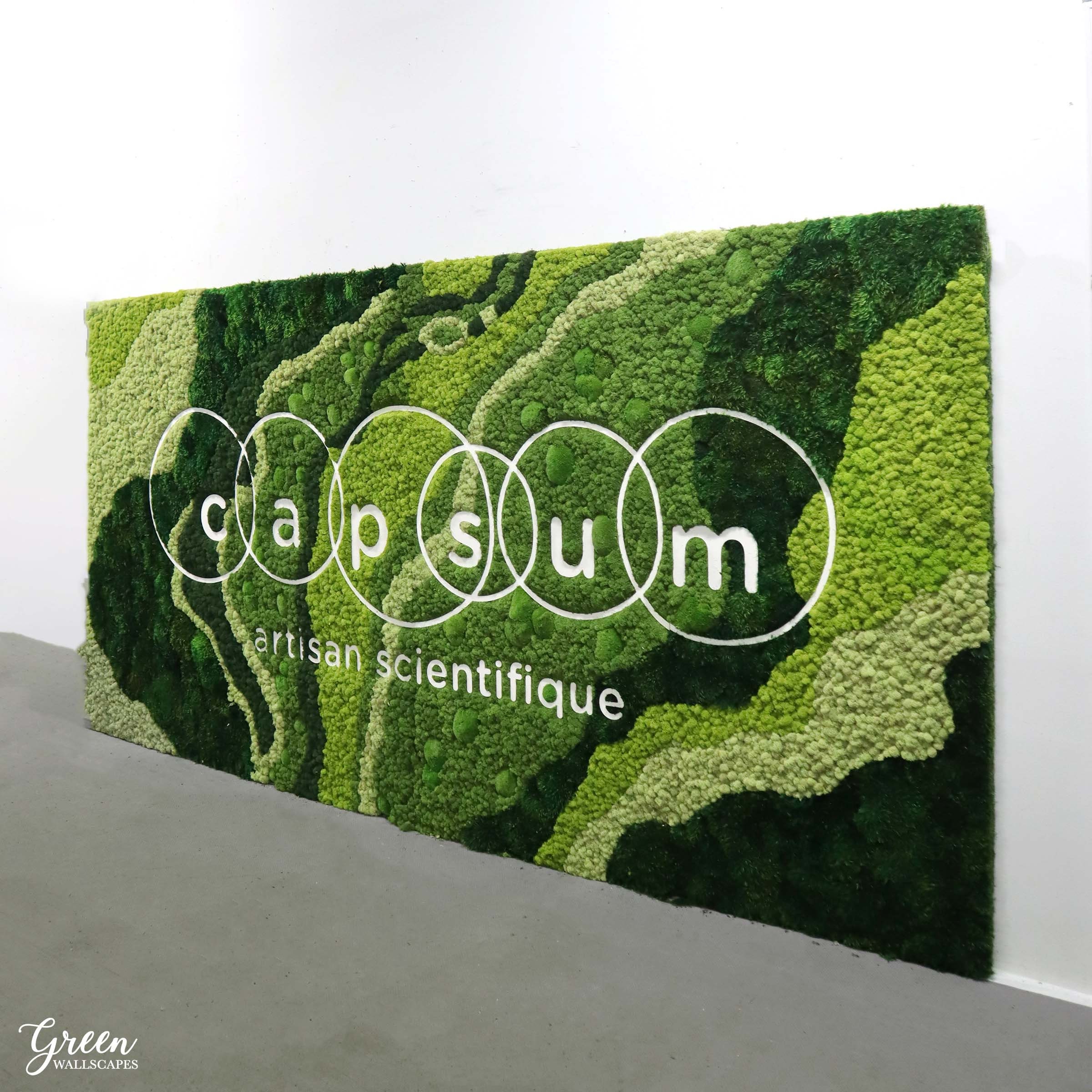 Custom Moss Logo Wall | Green Wallscapes | Moss Wall | Moss Wall With ...