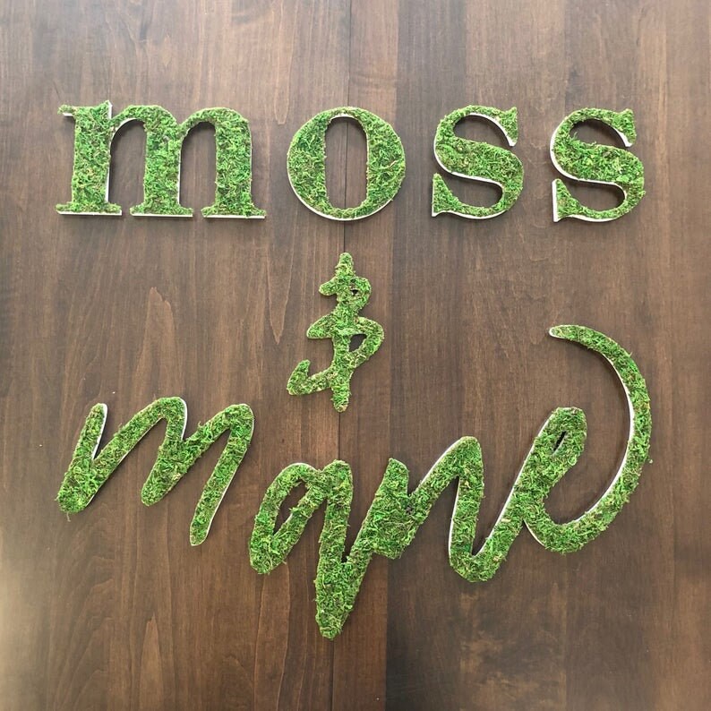 Custom Moss Letters Green Wallscapes - Etsy