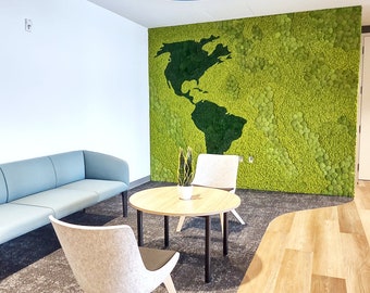 Custom Amazonia-ferns and Moss Wall Art Preserved Reindeer - Etsy