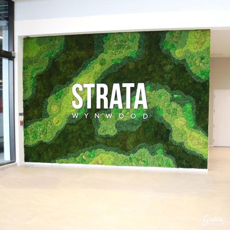 Large Green Logo Wall | Green Wallscapes | Large Moss Wall | Moss Wall ...