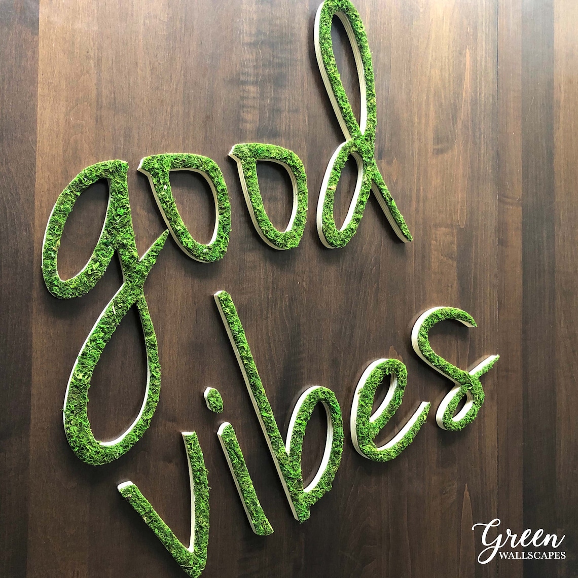 Custom Sheet Moss Logos Moss Wall Art Office Sign Custom | Etsy