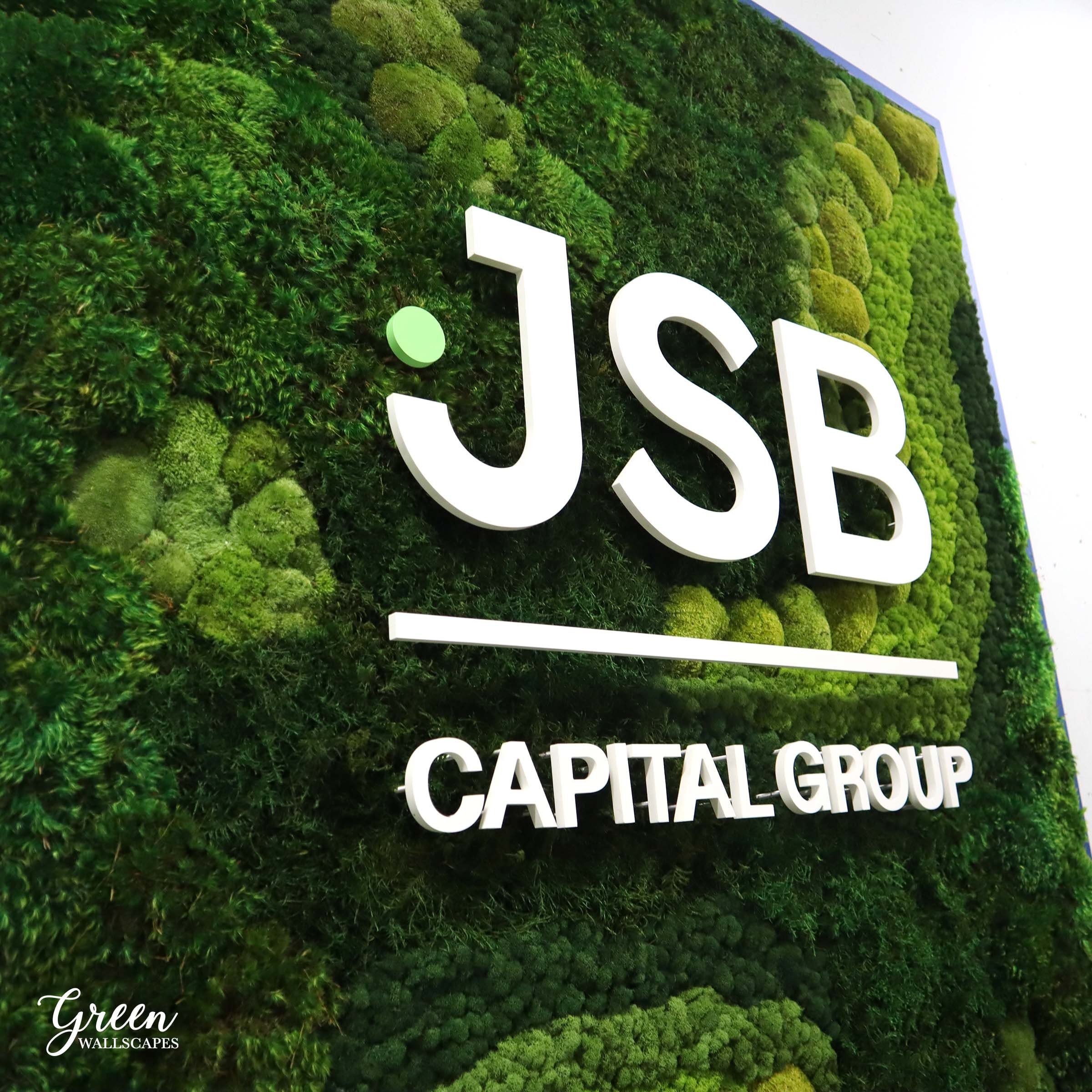 Custom Moss Logo Wall | Green Wallscapes | Moss Wall | Moss Wall With ...