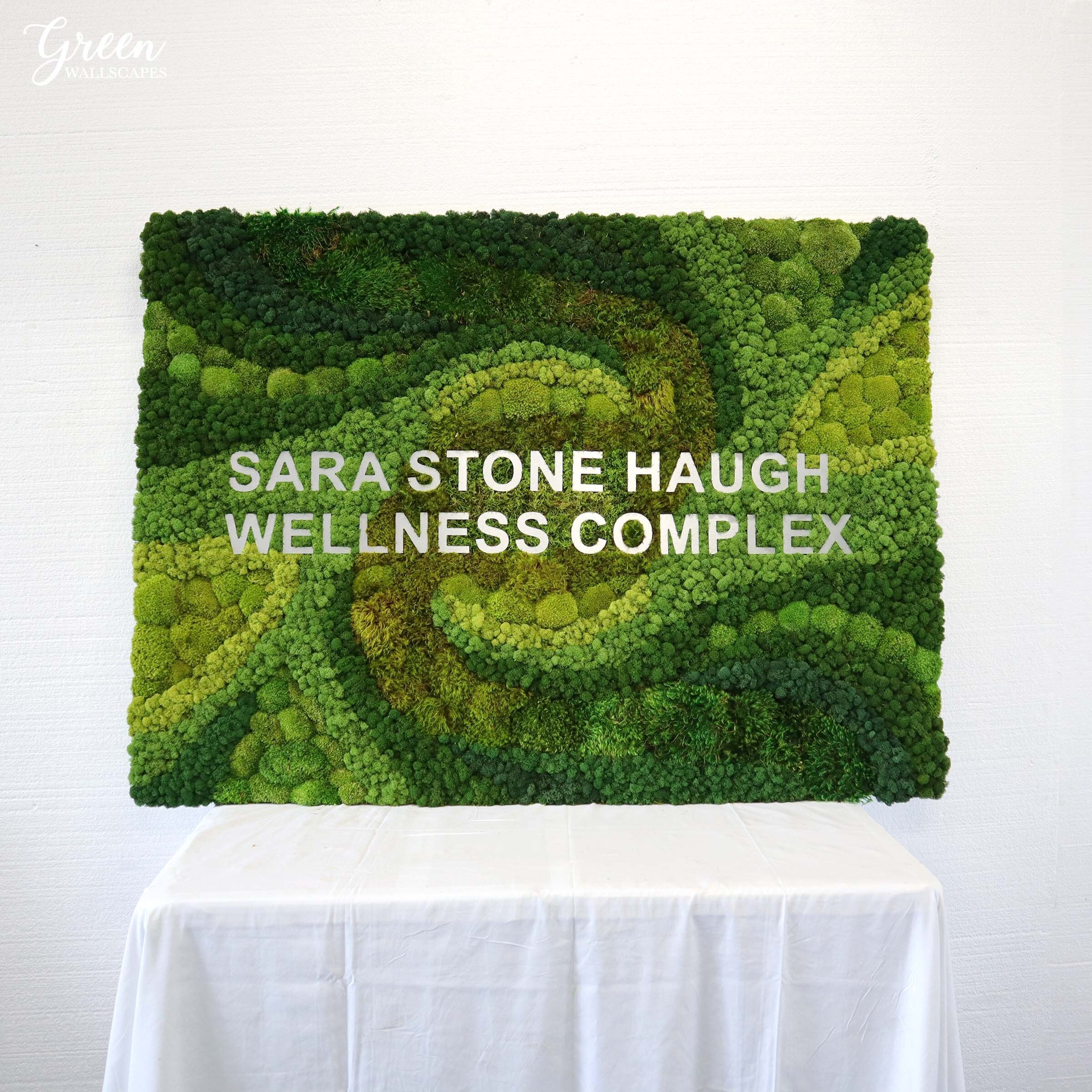 Custom Moss Logo for Spa Green Wallscapes Moss Logo Custom Moss Logo ...