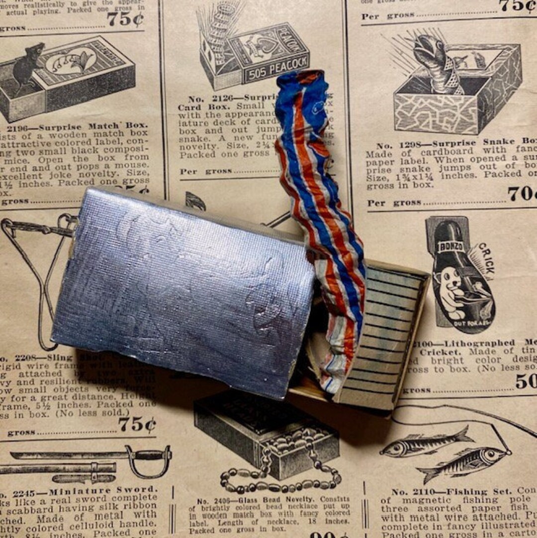1930's Surprise Snake Jump-out Match Box Novelty Prank - Etsy