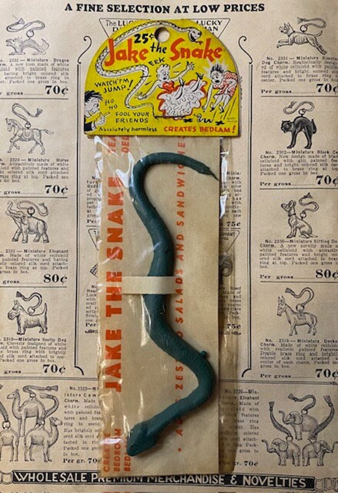 New Old Stock Vintage Franco Novelty Jake the Snake Prank - Etsy