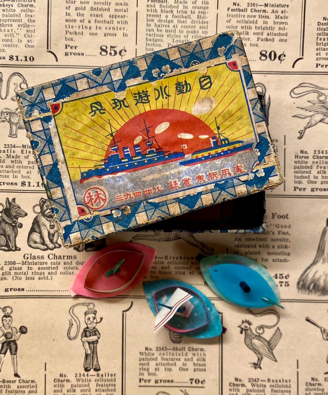 1930's Japanese Magic Boats Celluloid Penny Toy - Etsy