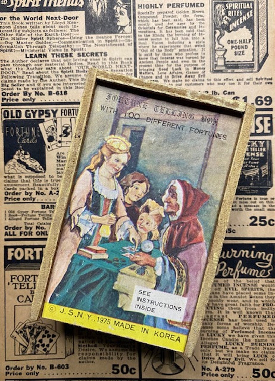 1975 J. S., N. Y. Fortune Telling Box With 100 Different Fortunes - Etsy