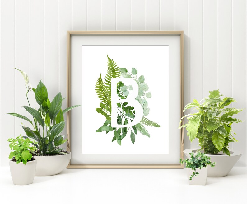 Plant Art Print, Botanical Decor, Watercolor Leaves, Leaf Wall Art ...