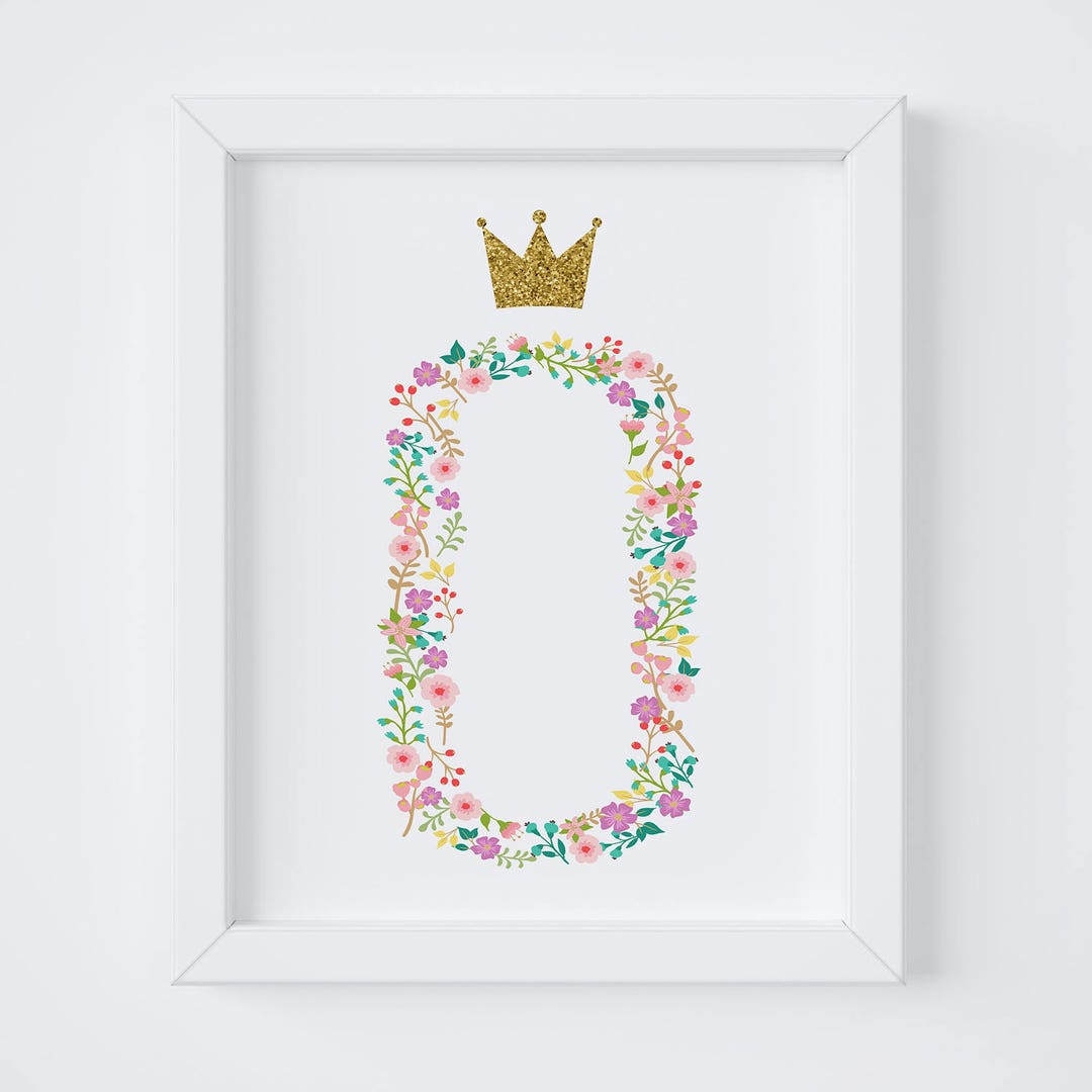 Princess Printable Crown Print Printable Wall Art Nursery - Etsy