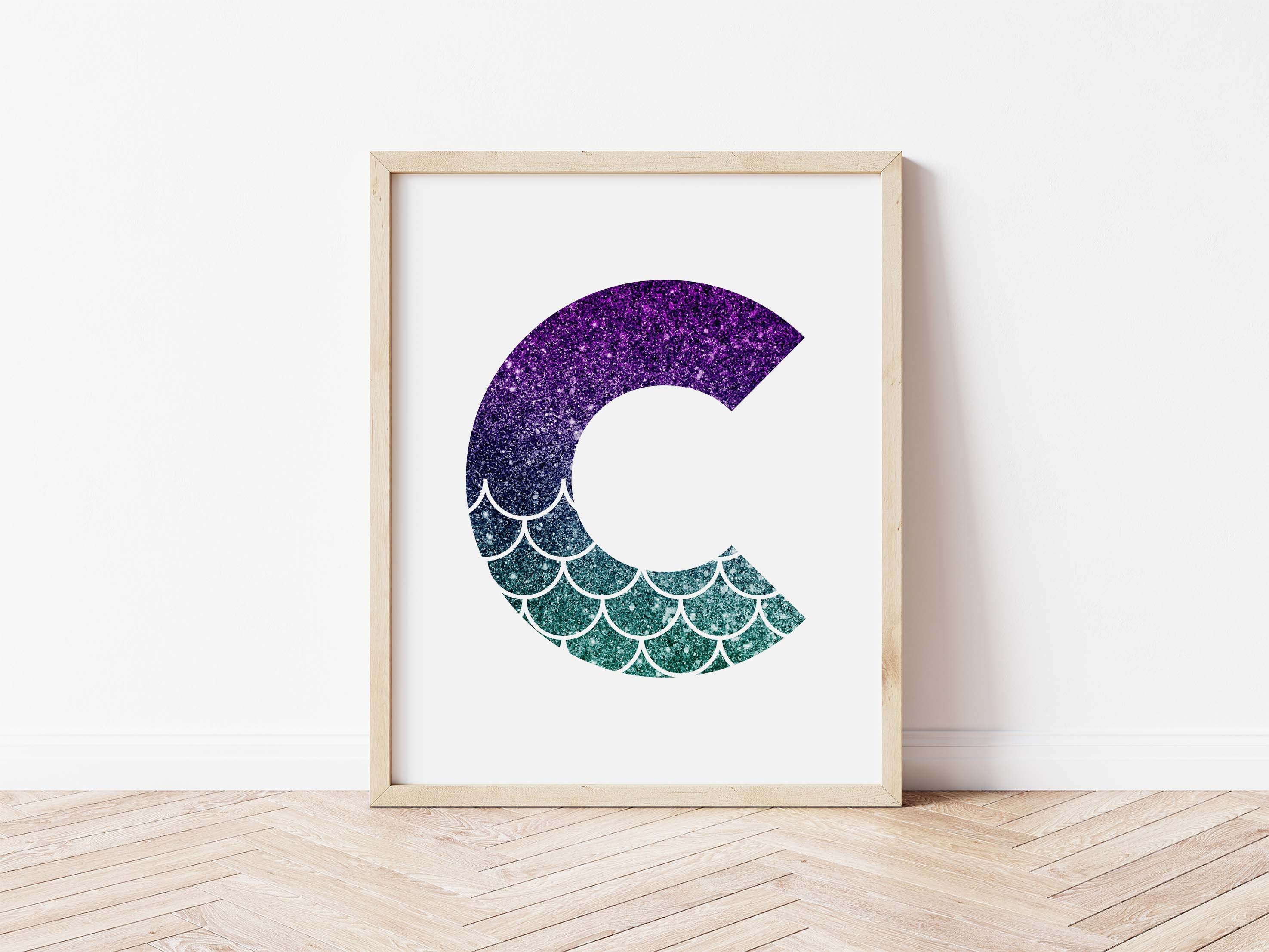 Personalised Nursery Print, Mermaid Printable, Mermaid Print, Nursery ...