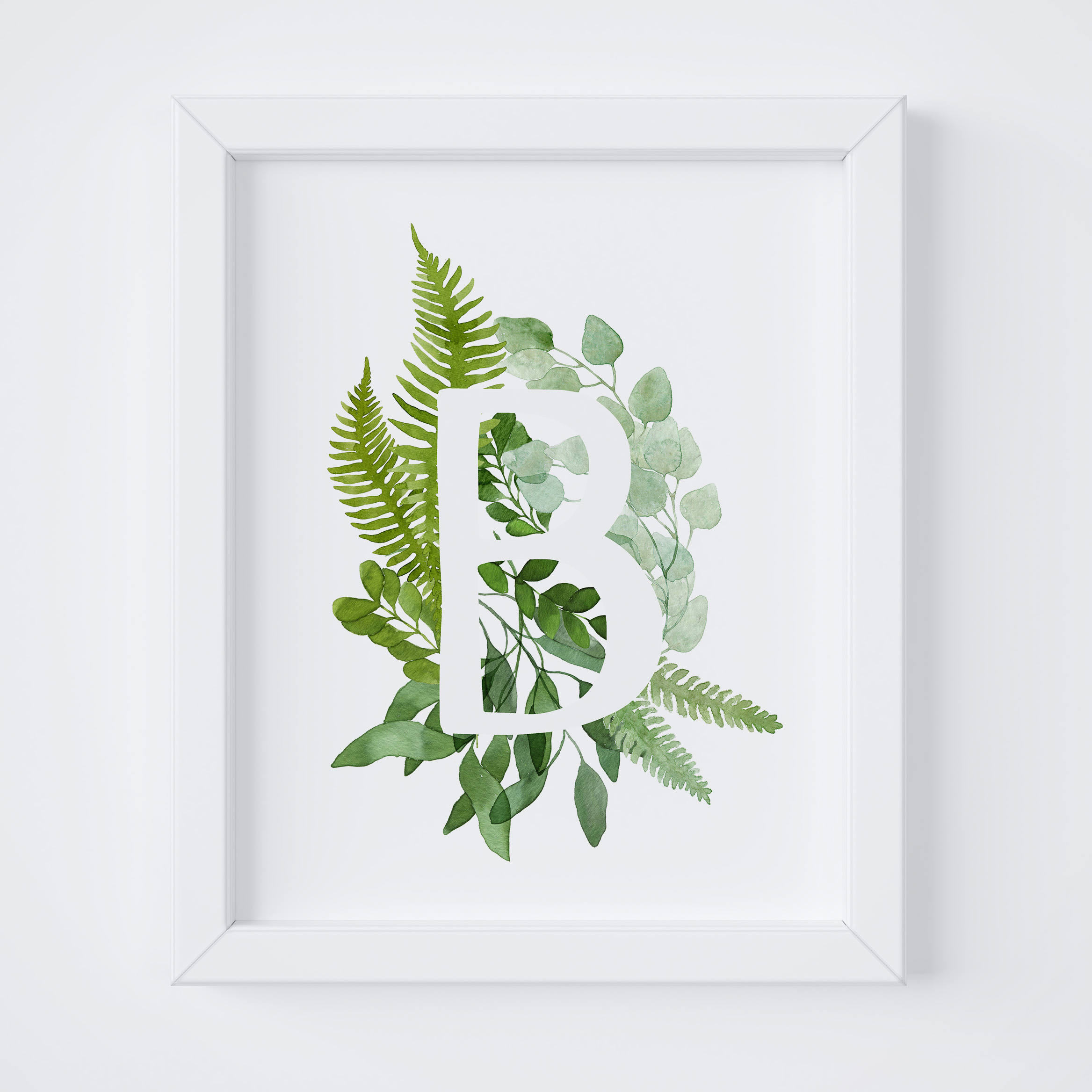 Plant Art Print, Botanical Decor, Watercolor Leaves, Leaf Wall Art ...