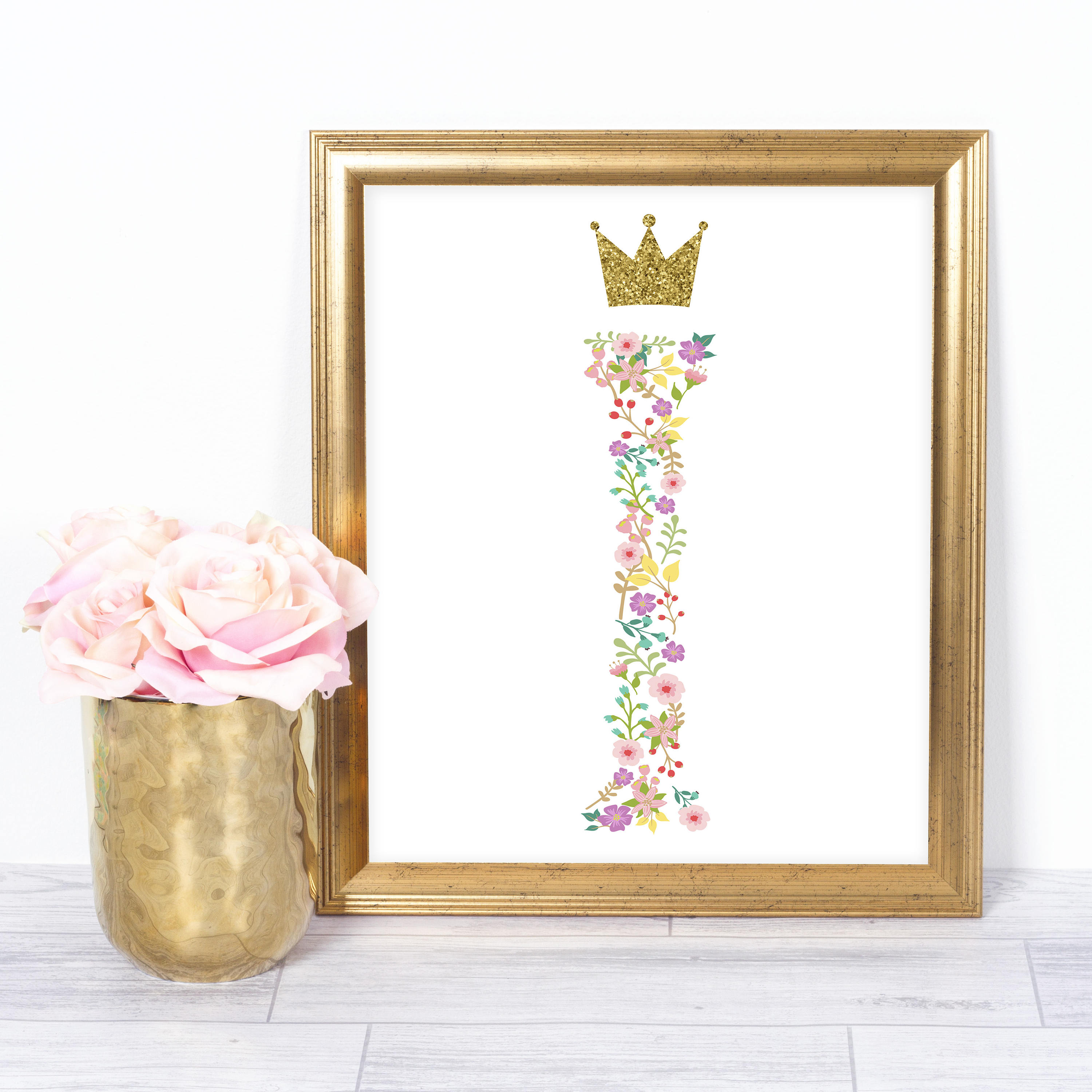 Princess Printable Crown Print Printable Wall Art Nursery | Etsy