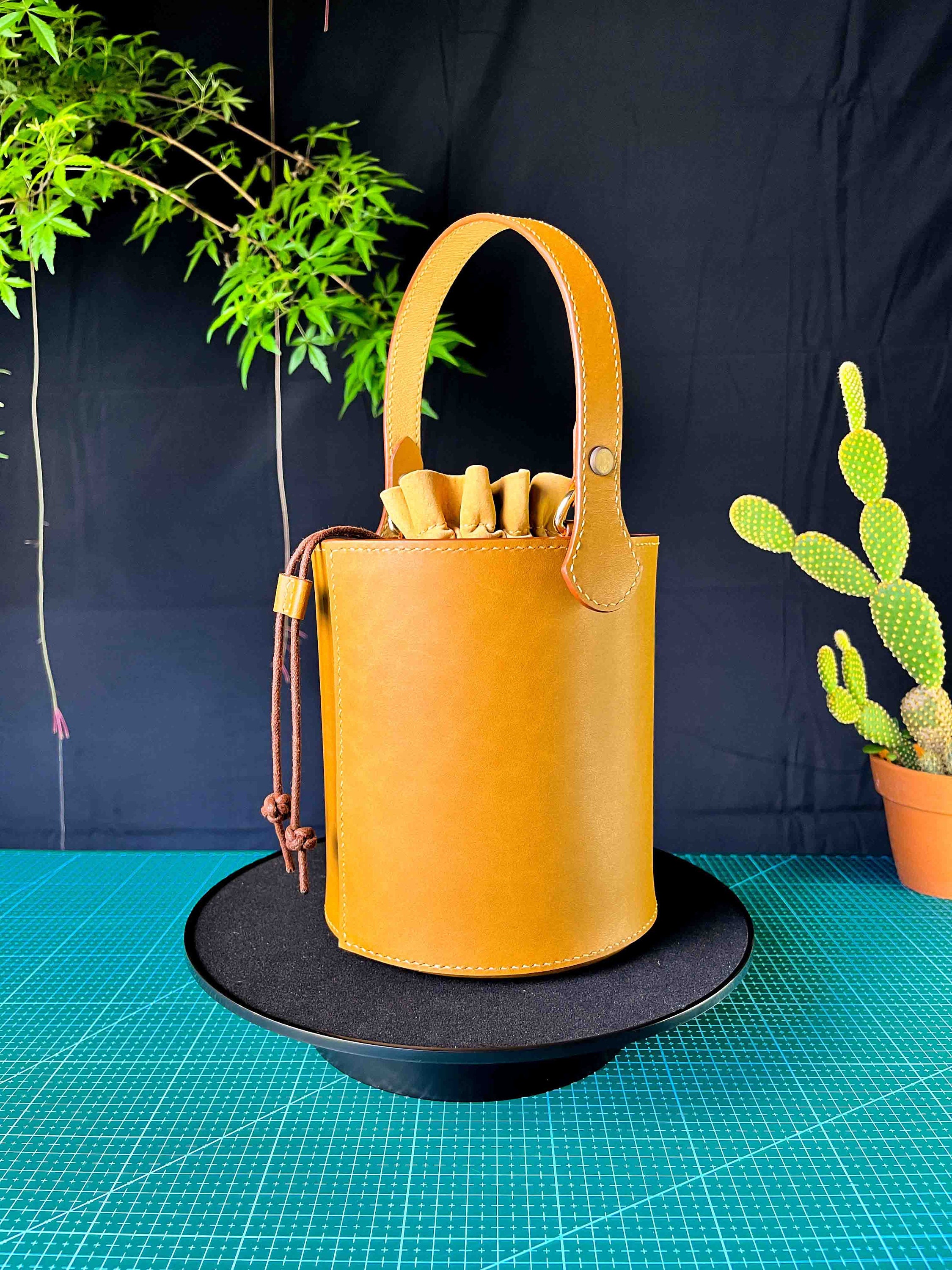 Sahara Bucket Bag. Handmade Bucket Bag. Cowhide Leather Bucket Bag ...