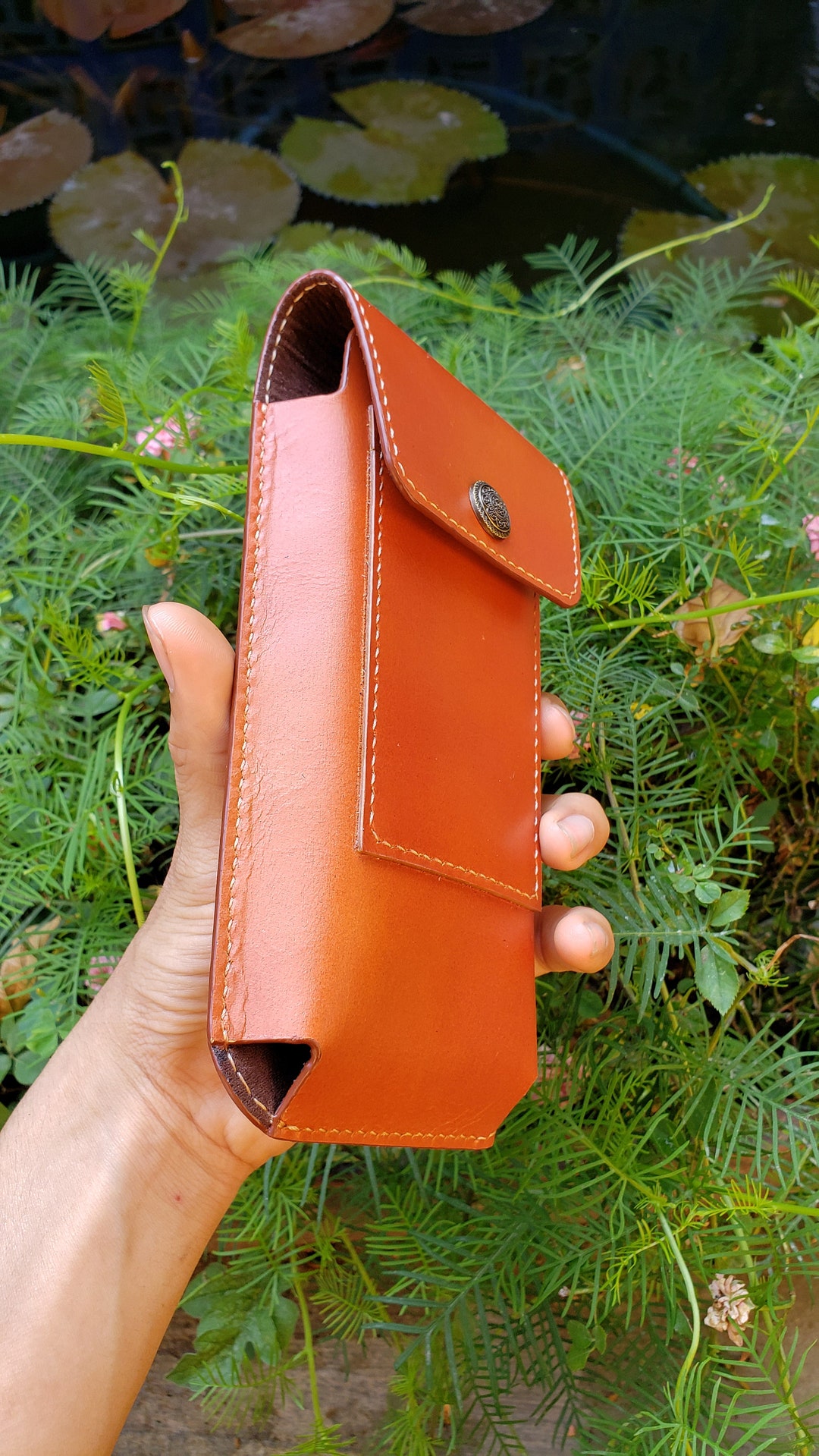 Handmade Leather Phone Holster. Handmade Leather Cellphone Holder. - Etsy