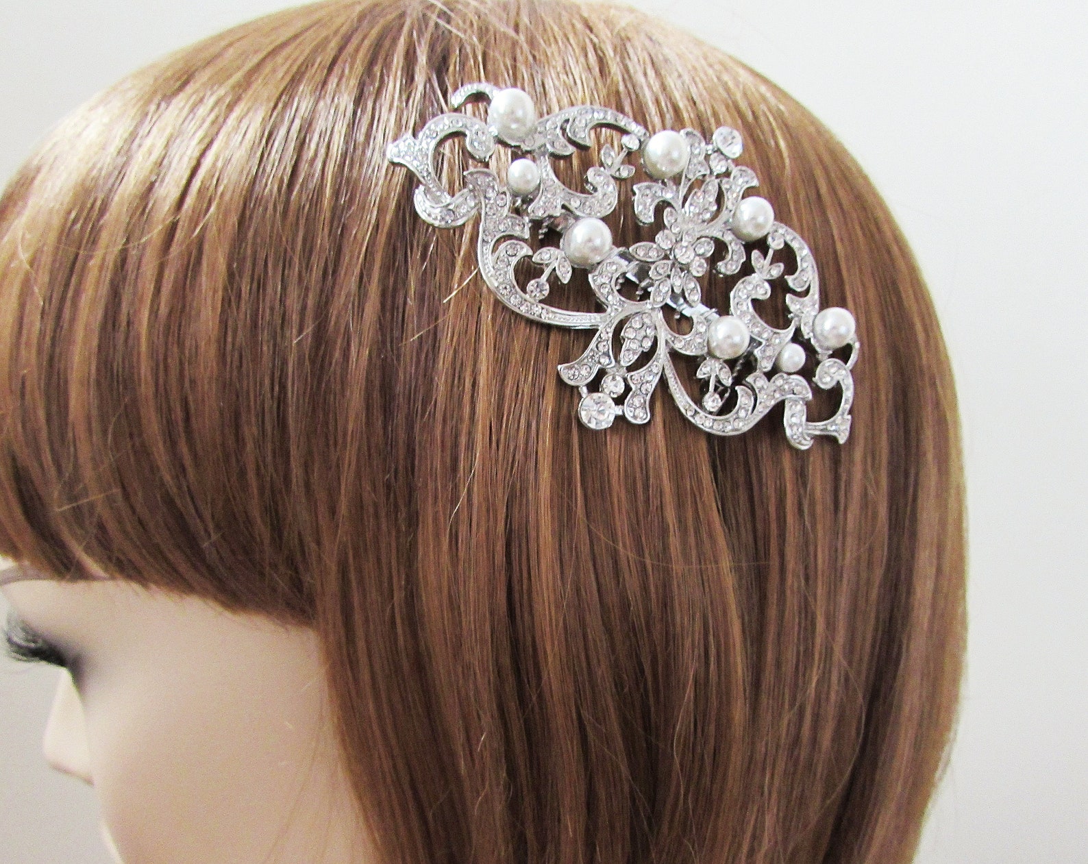 Antique Style Pearl Hair Comb for Bride Princess Hair Comb | Etsy