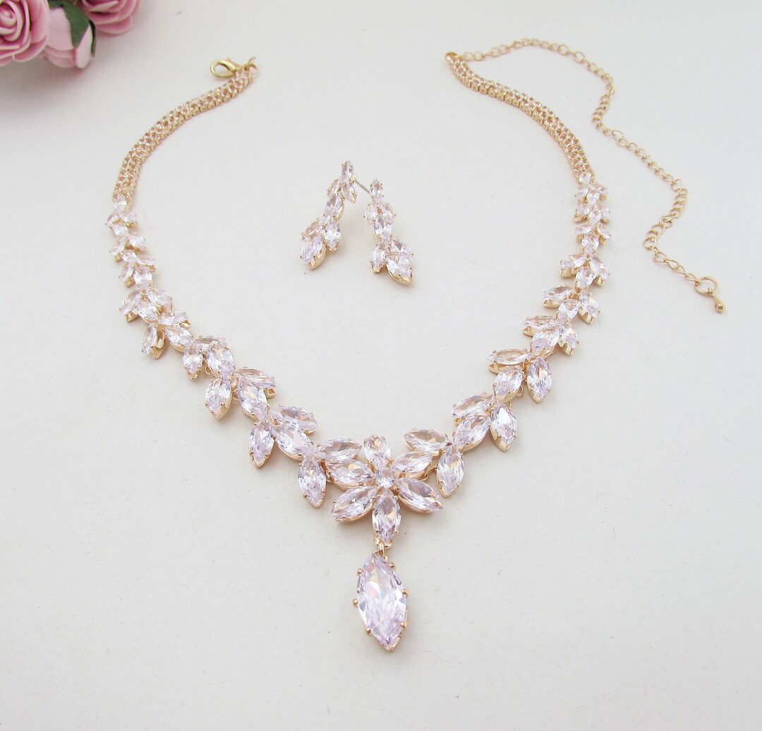 Necklace and Earrings for Wedding Day, Matching Jewellery Set for Bride ...