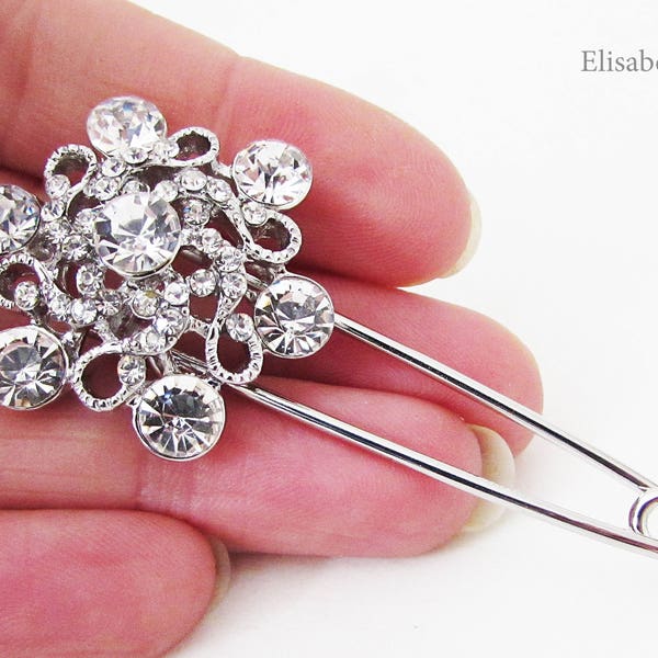 Silver Scarf Pin - Etsy