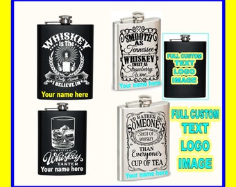 Custom Logo Flask - Etsy