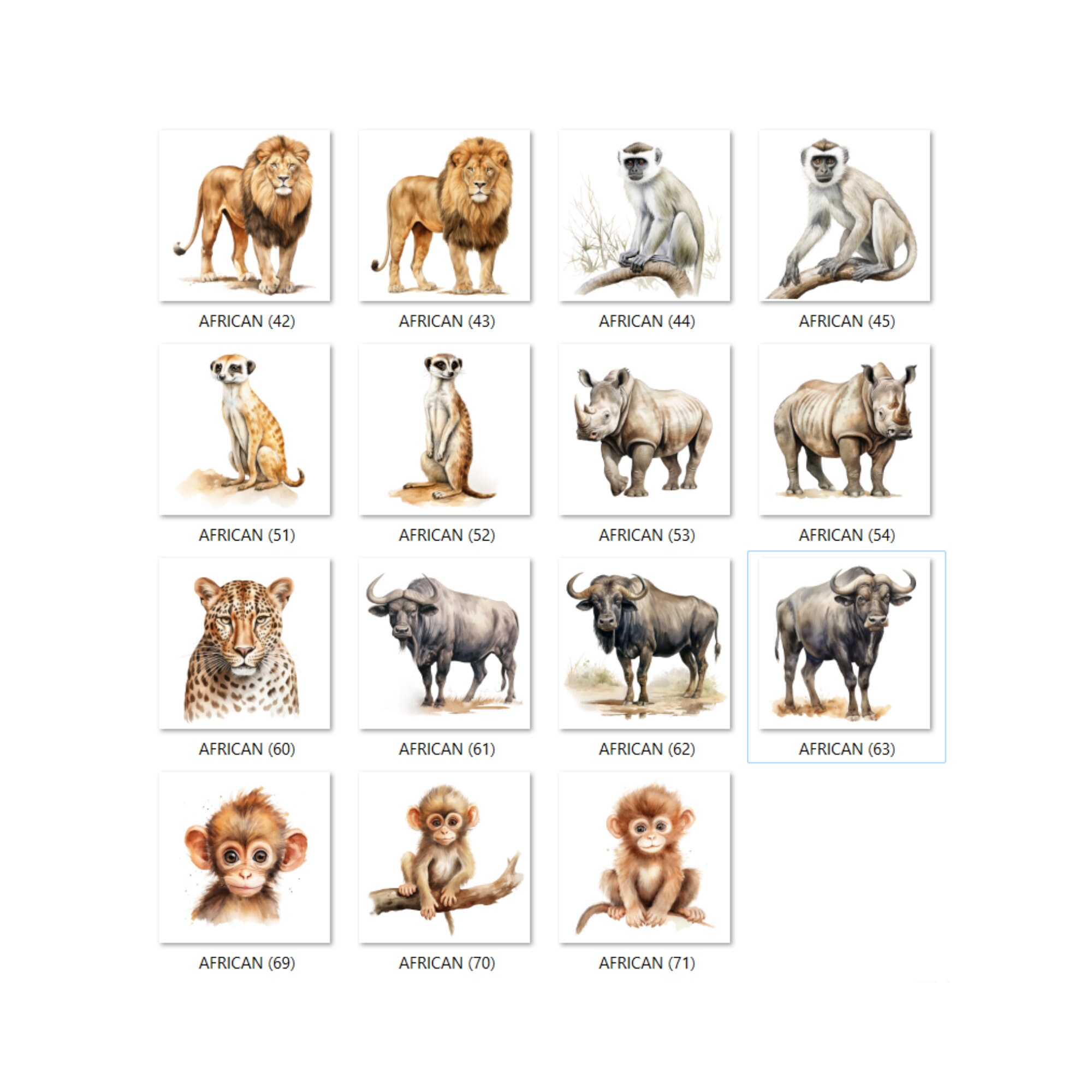 83 PNG, Animals and Plants of Africa Clipart,safari Animals PNG, Wild ...