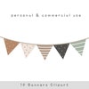 Bunting Flags Clipart, Bunting Clip Art, Colorful Flags, Banner Flags ...