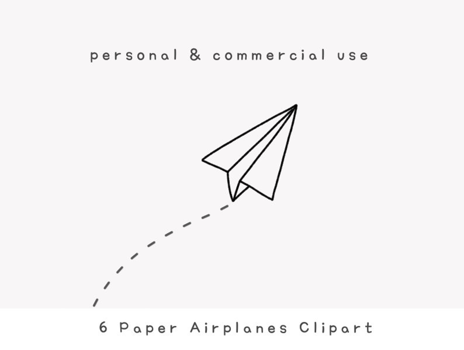 Hand Drawn Paper Planes Clipart Paper Plane Clipart Paper - Etsy