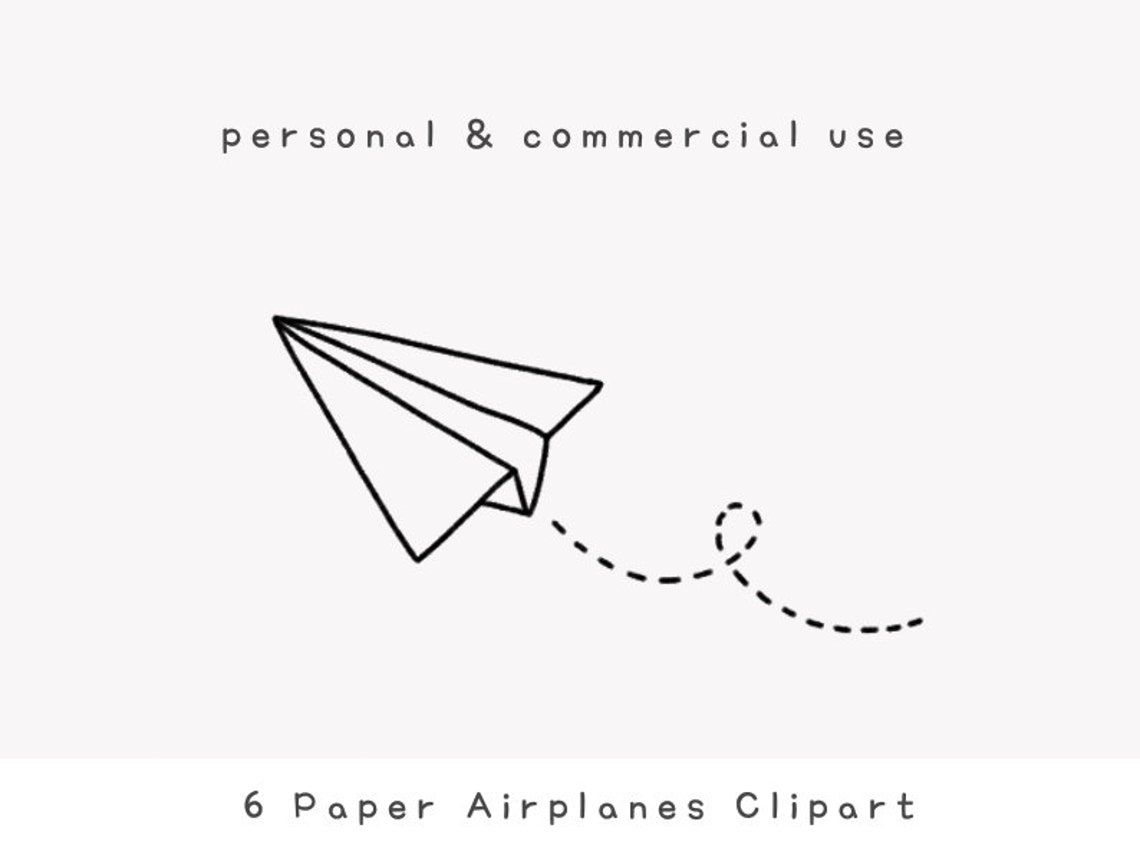Hand Drawn Paper Planes Clipart Paper Plane Clipart Paper - Etsy
