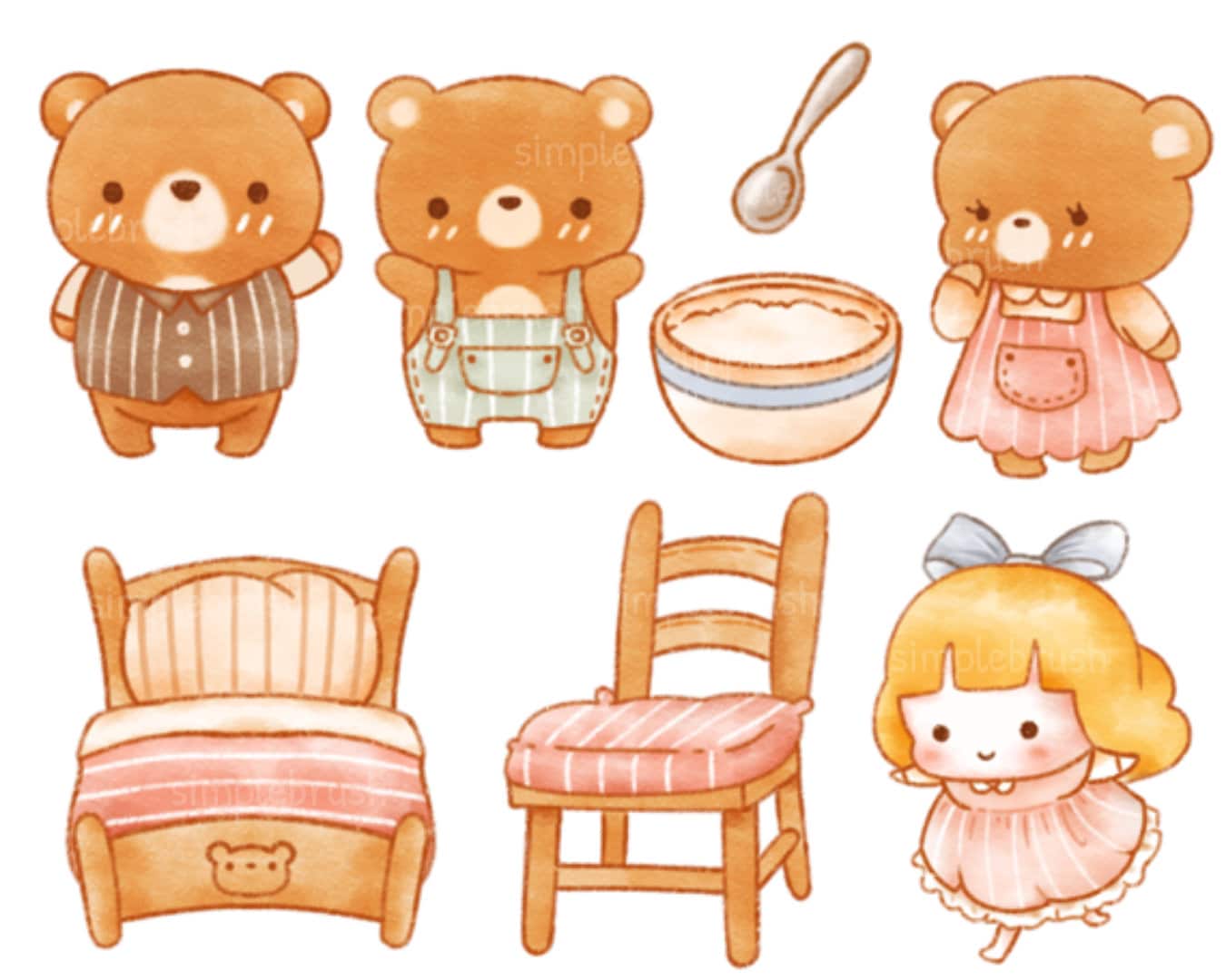 Goldilocks And The Three Bear Clipart