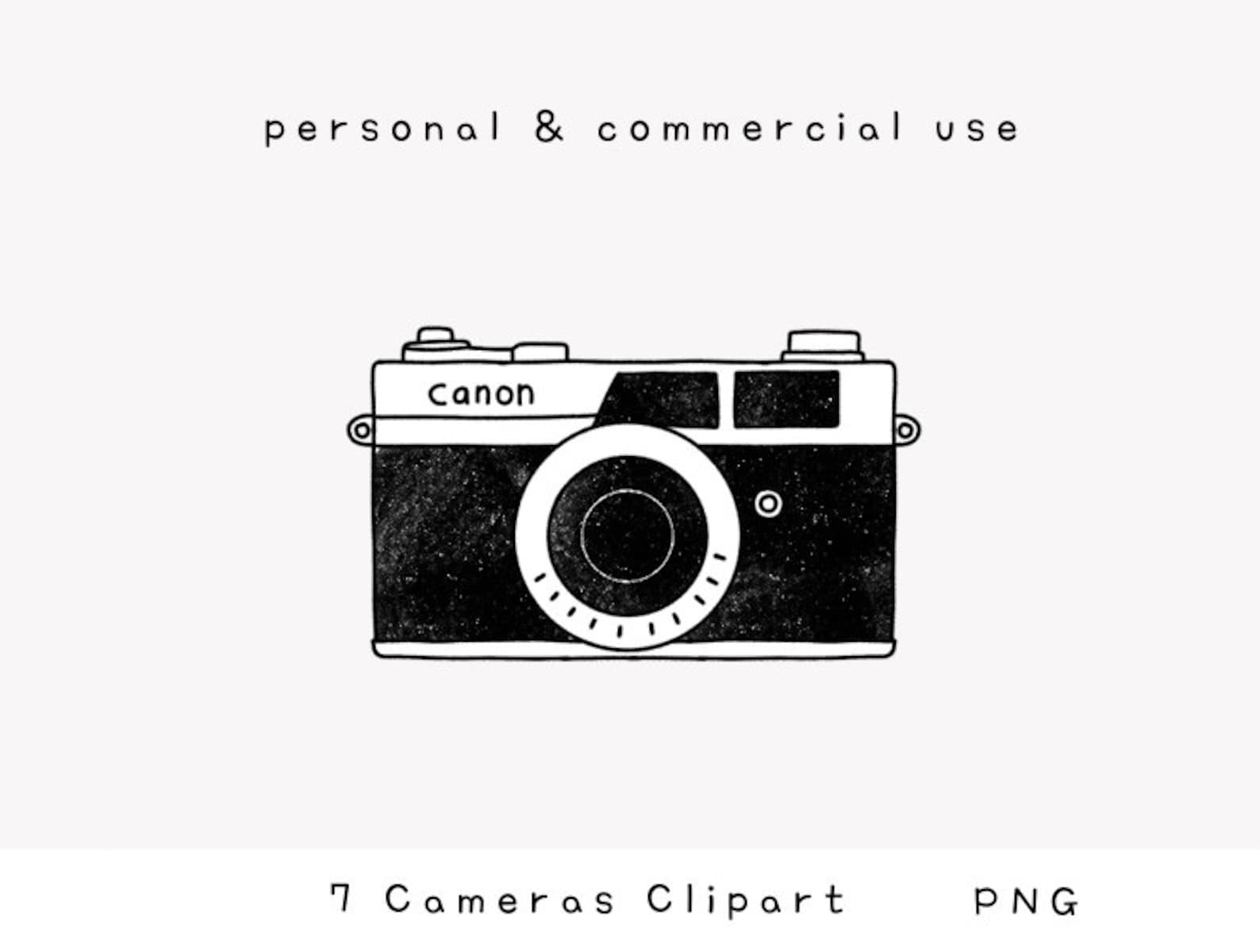 Camera Clipart, Hand Drawn Camera, Simple Camera Clipart, Polaroid ...