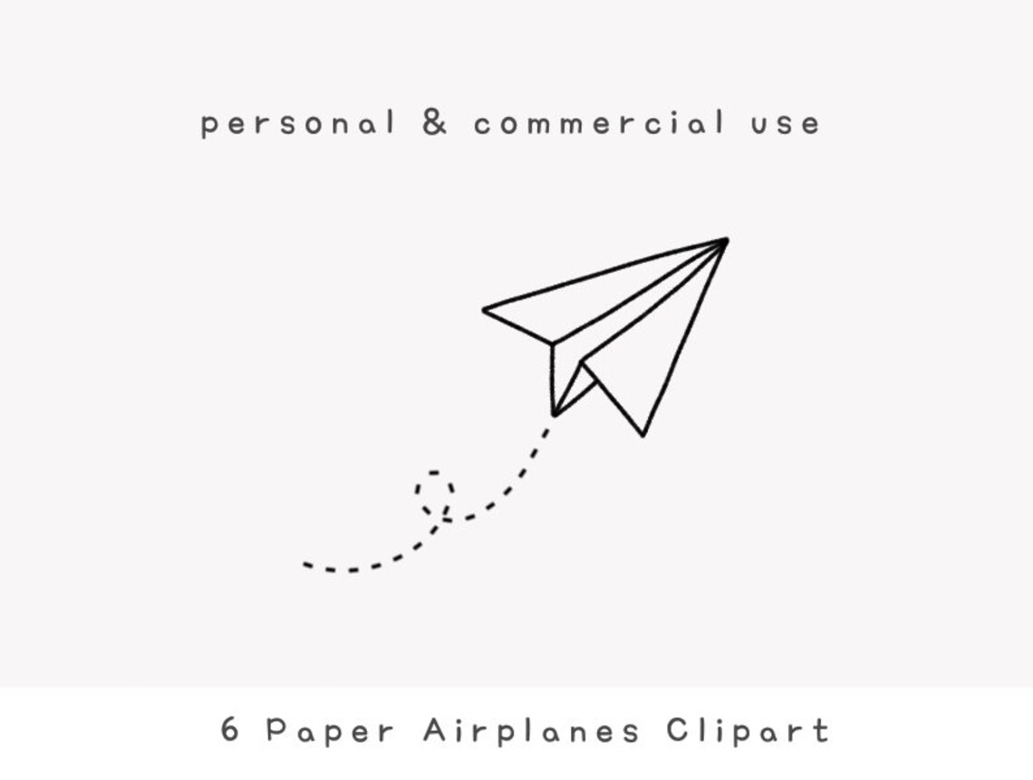 Hand Drawn Paper Planes Clipart Paper Plane Clipart Paper - Etsy