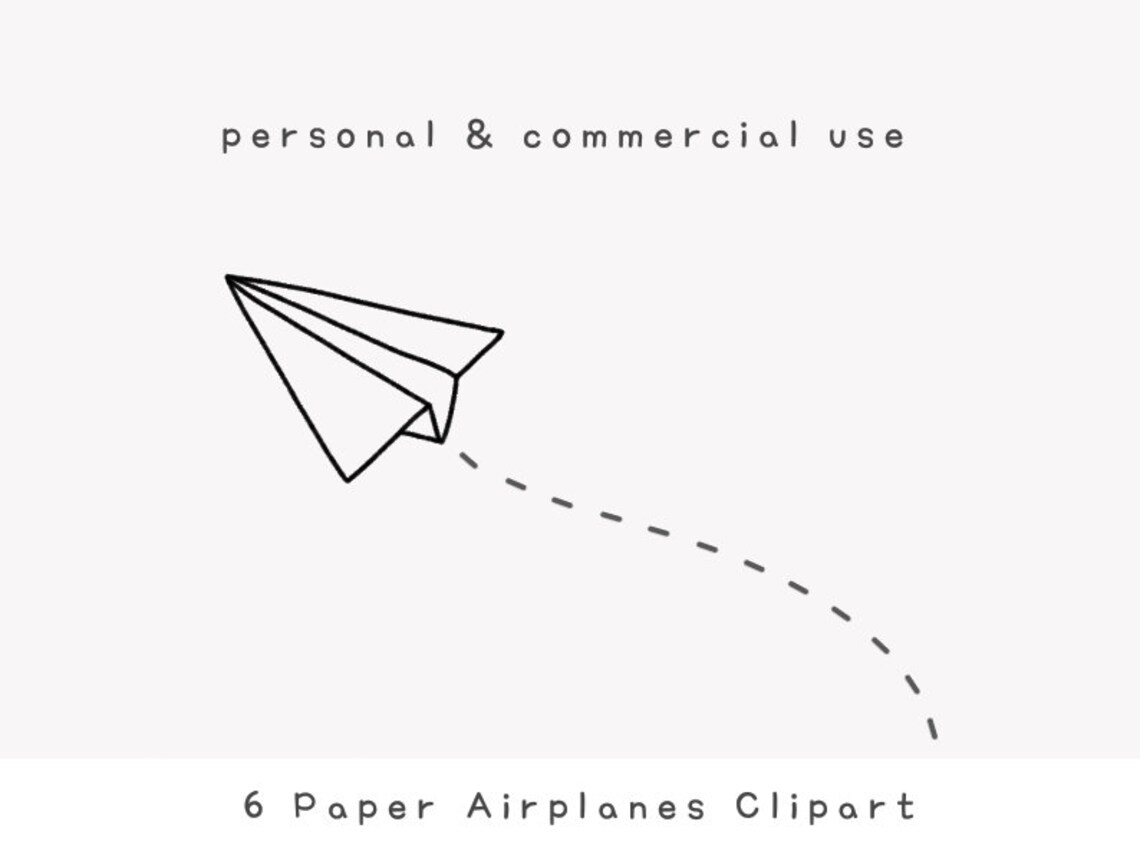 Hand Drawn Paper Planes Clipart Paper Plane Clipart Paper - Etsy