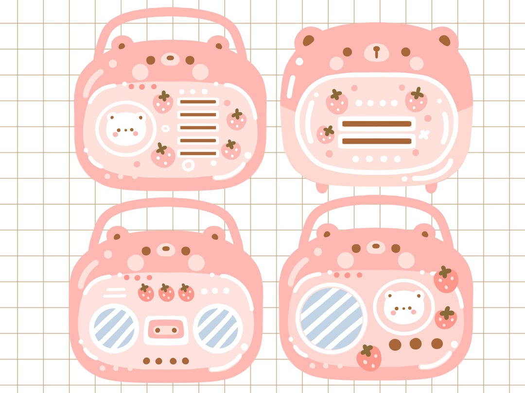 Kawaii Radio Clipart, Cute Radio Clipart, Radio Clipart, Cute Radio PNG ...
