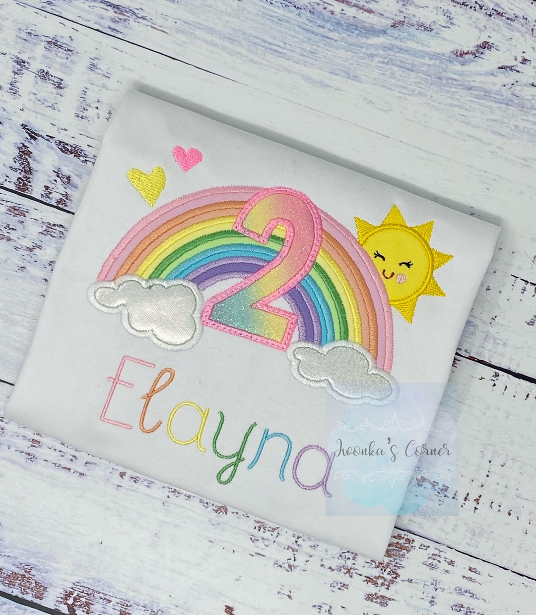 2nd Rainbow Birthday Shirt, Pastel Rainbow, Over the Rainbow Party, Any ...