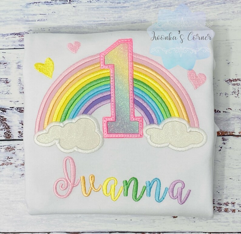 6th Rainbow Birthday Shirt for a Girl Over the Rainbow Party - Etsy