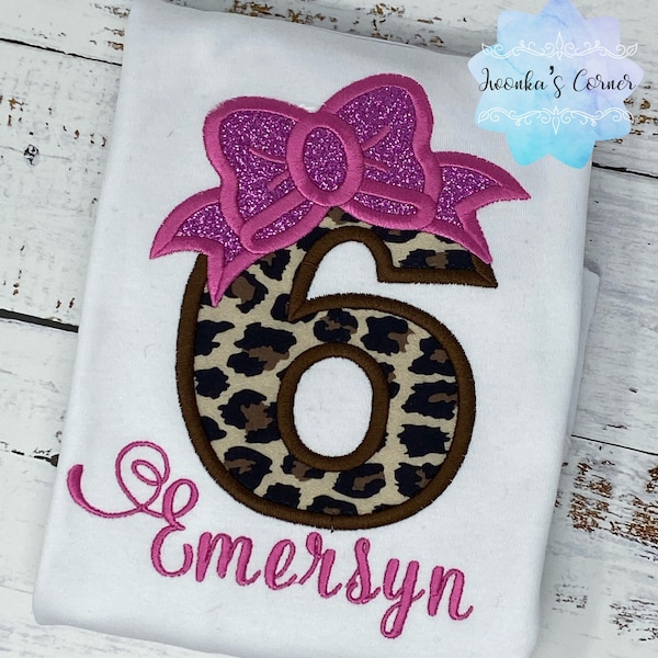 LEOPARD Print Design Birthday NUMBER Cake Topper 5.5 Tall Choose Number ...