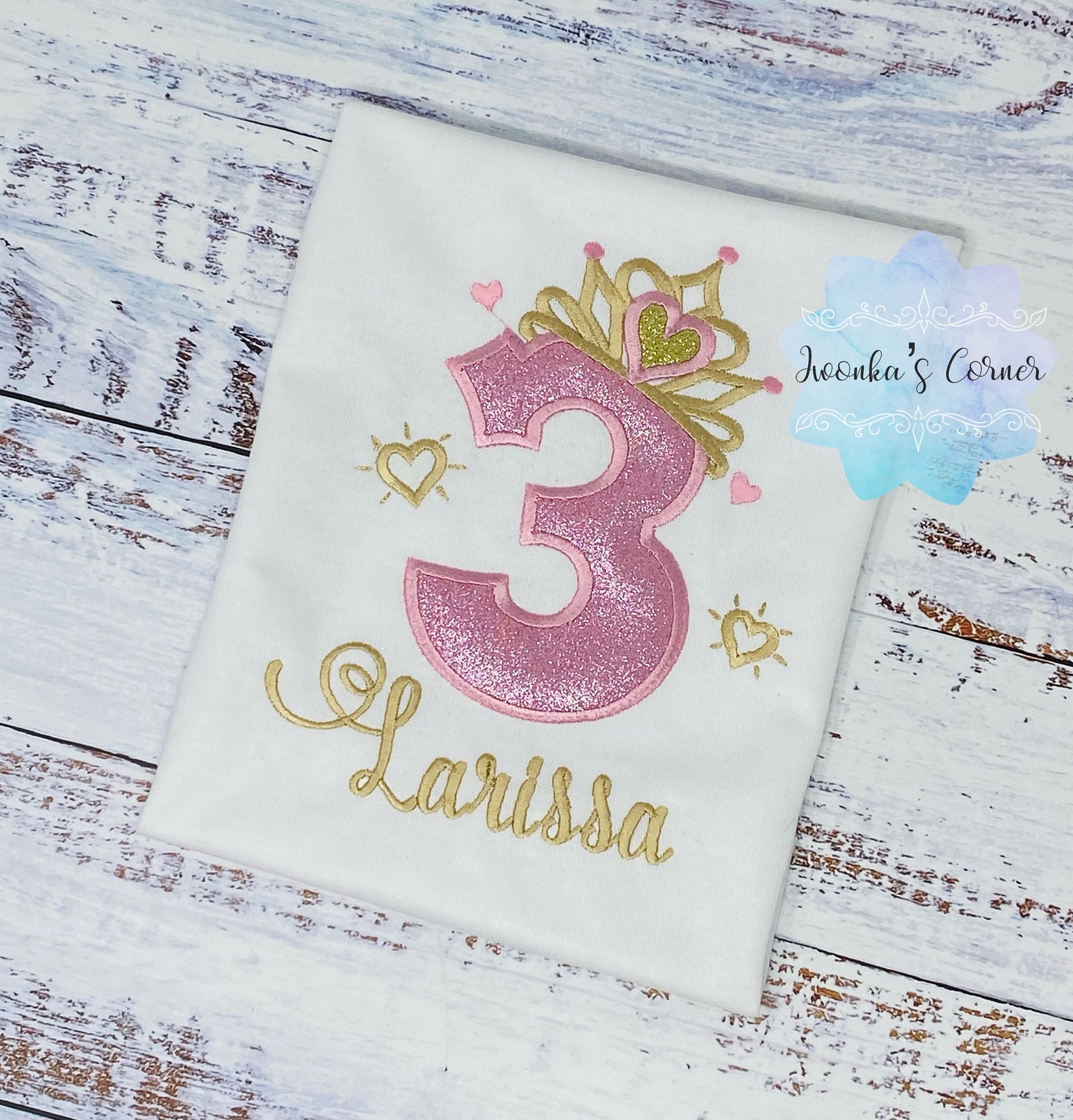 3rd Birthday Girl Outfit, Princess Birthday Shirt, Number With Tiara ...