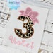 Girl Cheetah Birthday Number Shirt Pink Bow Cheetah Print - Etsy