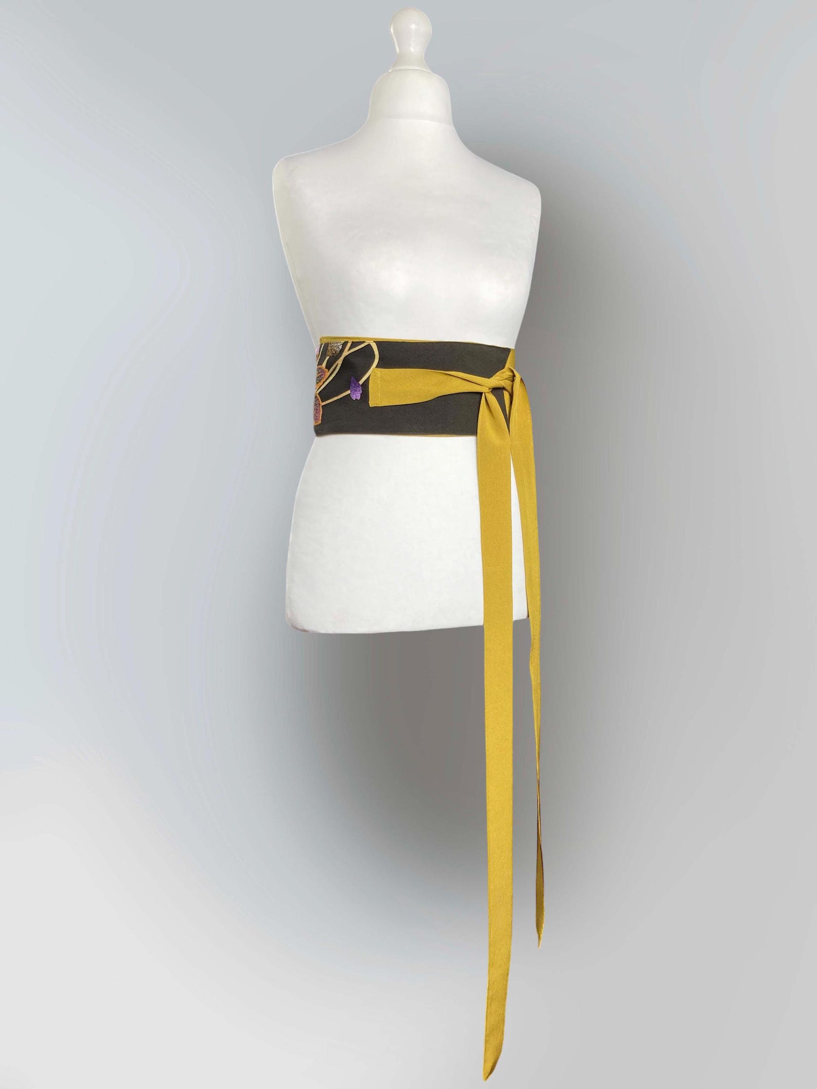 Golden Yellow Tunic Dress & Obi Belt. Maxi Dress With Oversized Fit ...