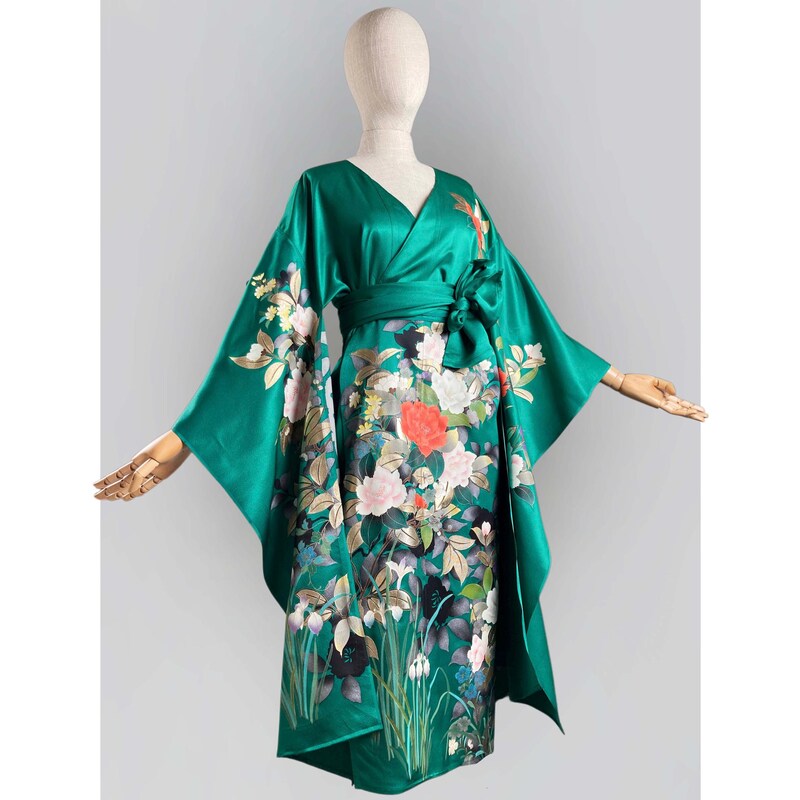 Green Kimono - Etsy