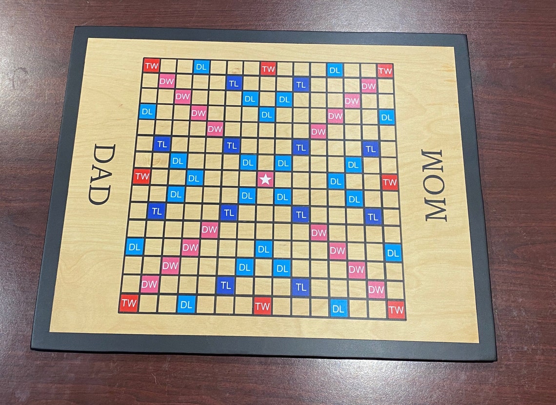 Solid Wood Custom Scrabble Board - Etsy