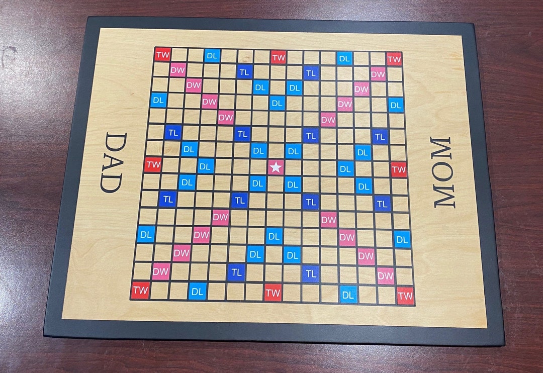 Solid Wood Custom Scrabble Board - Etsy