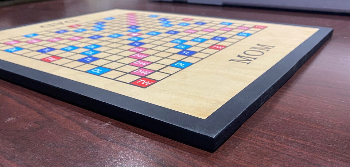 Solid Wood Custom Scrabble Board - Etsy