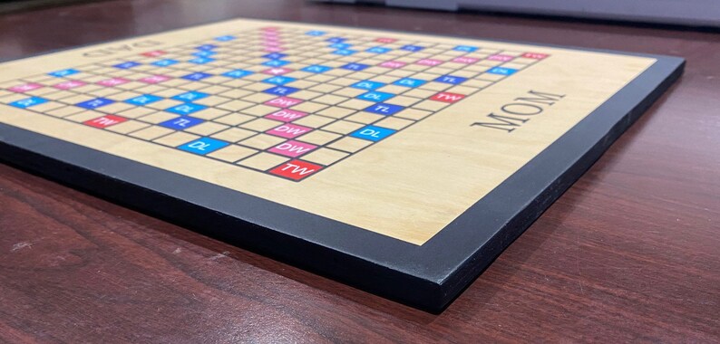 Solid Wood Custom Scrabble Board - Etsy