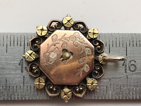 Antique 1910's Edwardian FRANCE Green Yellow Gold Pla… - Gem