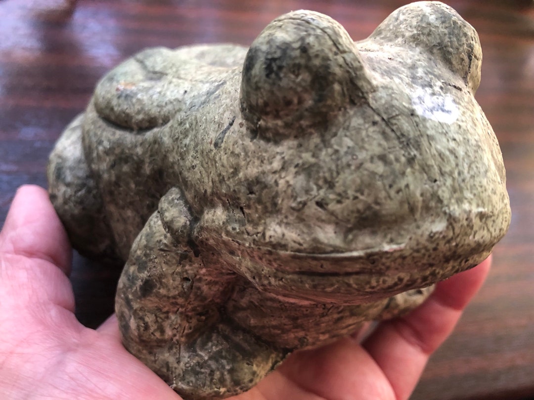 Antique Style Plaster 499 Grams Gray Toad Handmade Figurine - Etsy