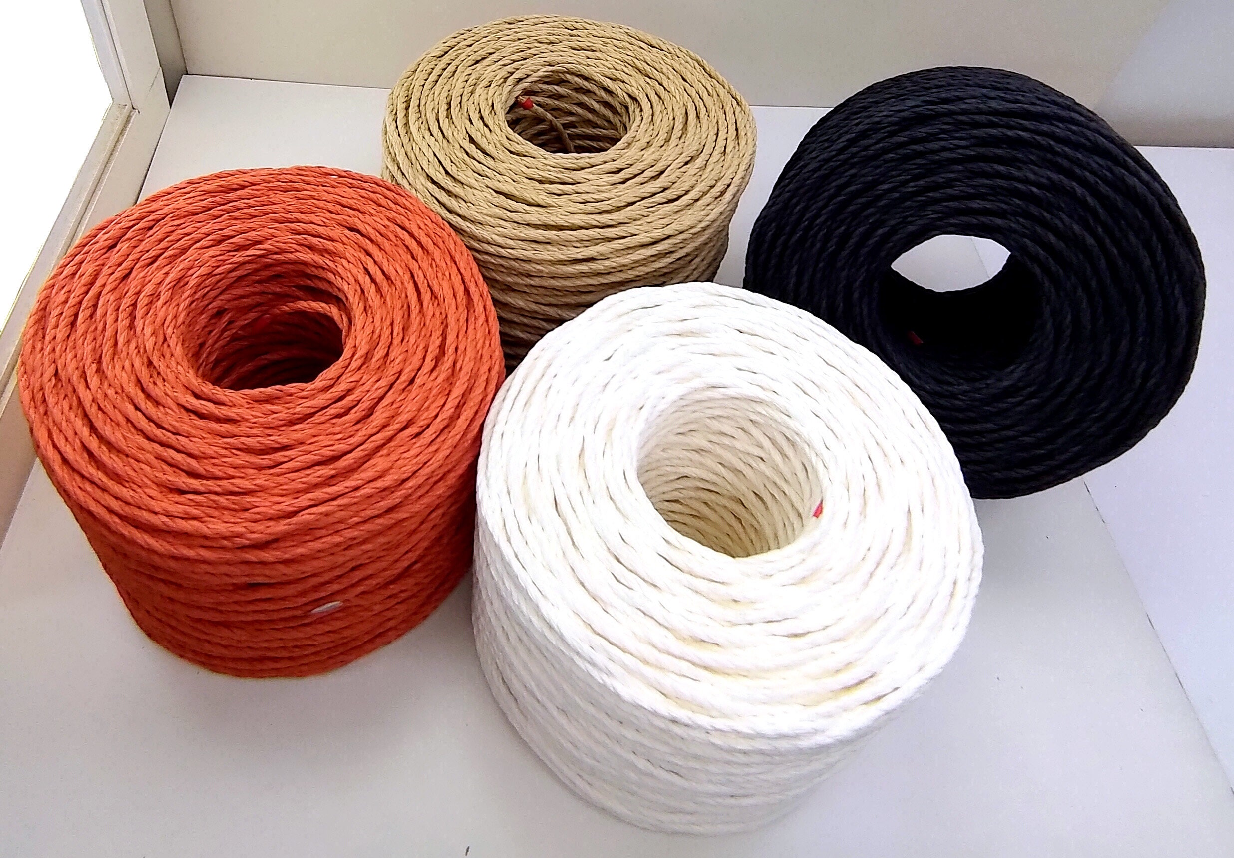 4mm Laced Danish Paper Cords Corde Danoise Dyed Cords Soft Paper Cords ...
