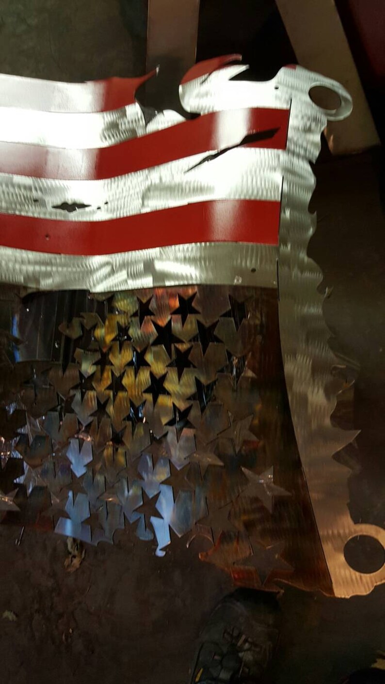 Tattered American Flag - Etsy